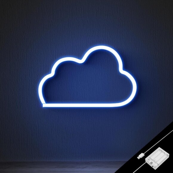 Other | Blue Cloud Neon Sign Usb Battary Powered Neon Lights Signs ...